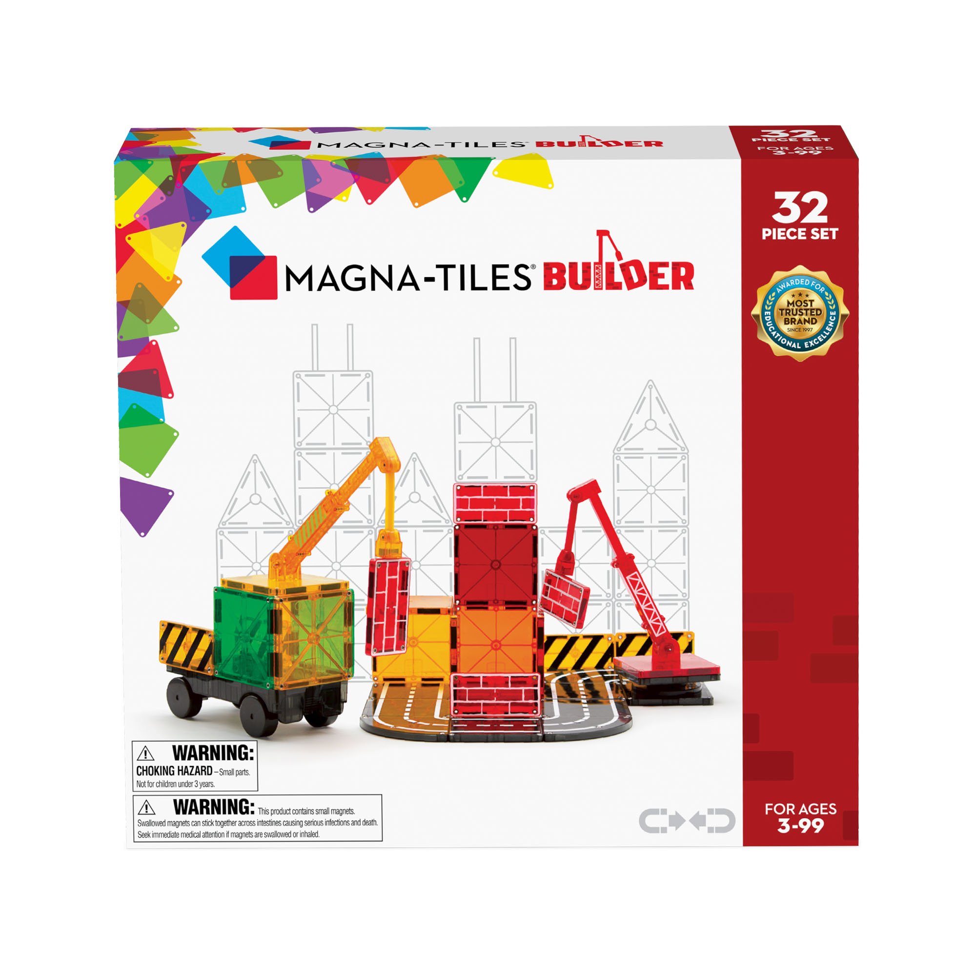 Magna Tiles Builder 32 - Gradilište od magnetnih kockica