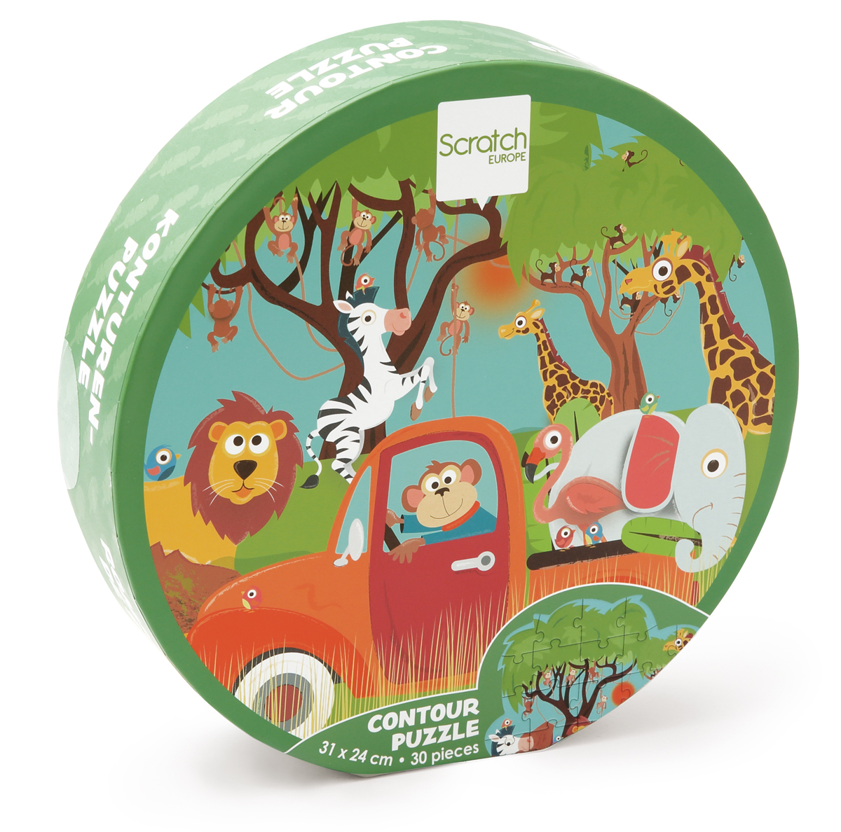 Scratch Contour Puzzle - Safari slagalica