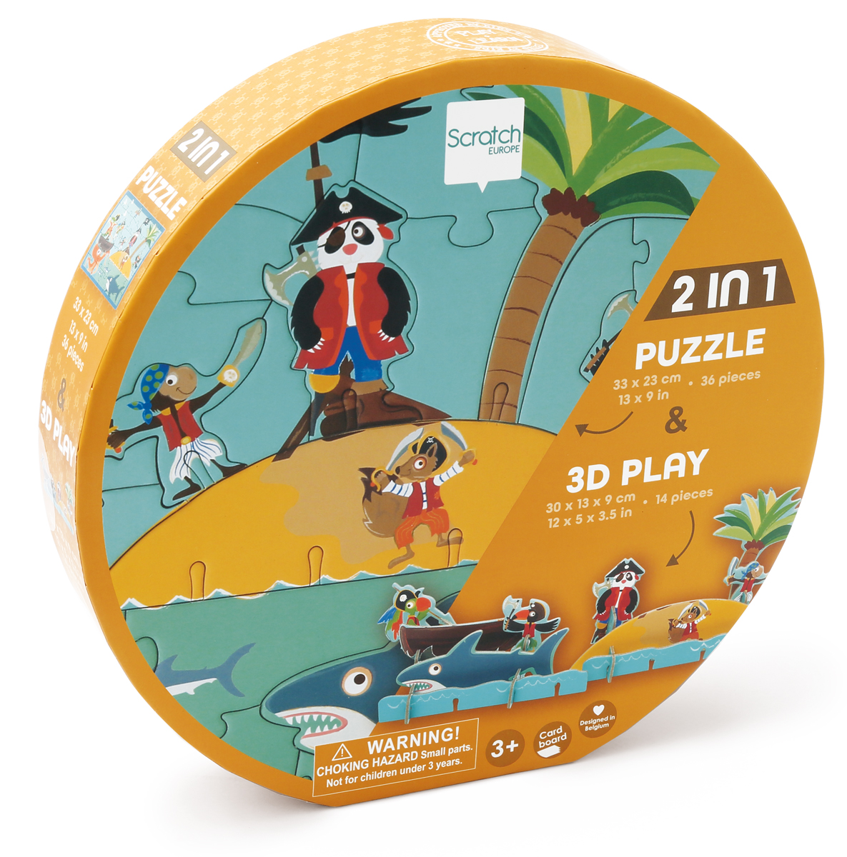 Scratch Contour Puzzle - Pirati