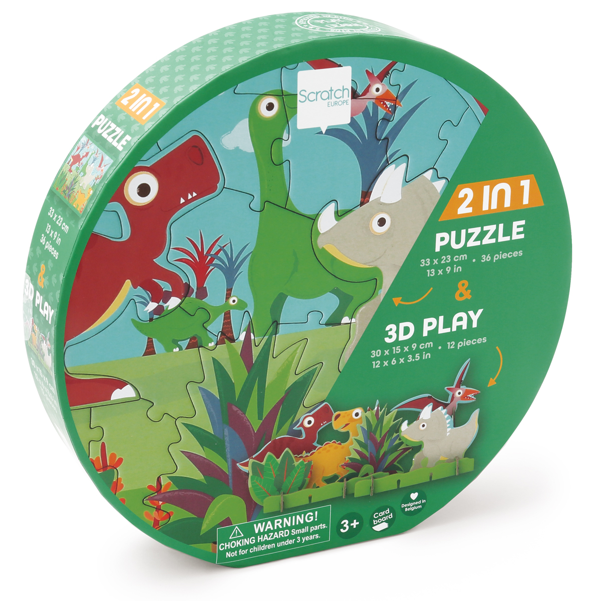 Scratch Contour Puzzle - Dinosaur slagalica